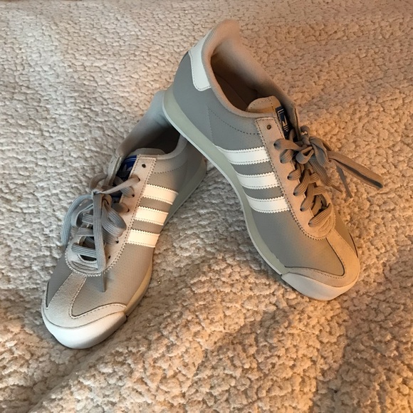 adidas | Shoes | Adidas Samoa Grey With White Stripes | Poshmark
